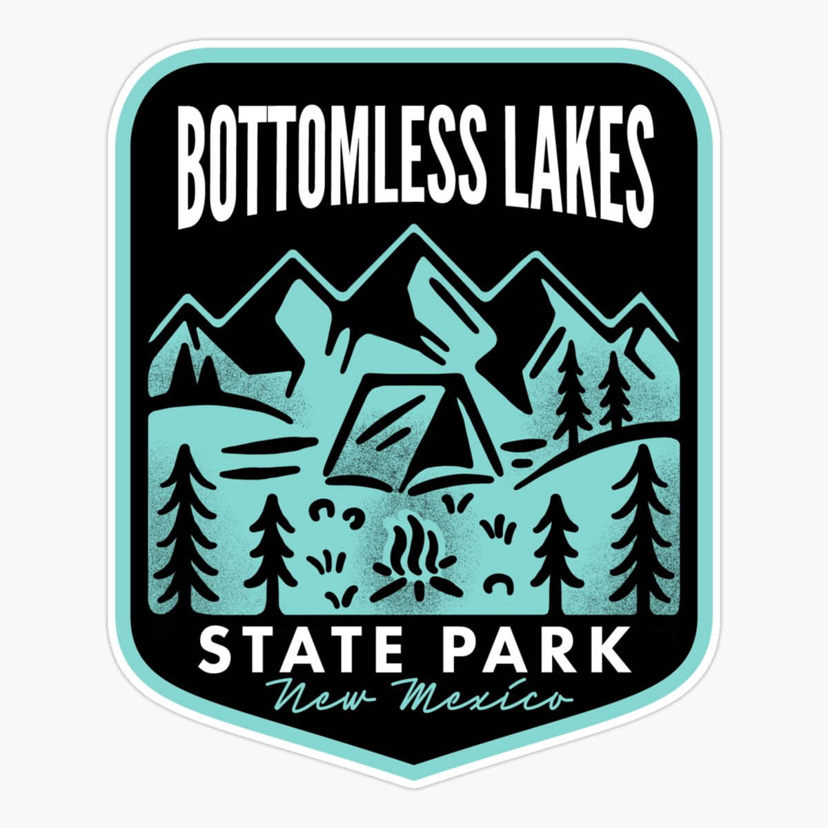 Maneki Bottomless Lakes State Park New Mexico Sticker, Phone Decal ...