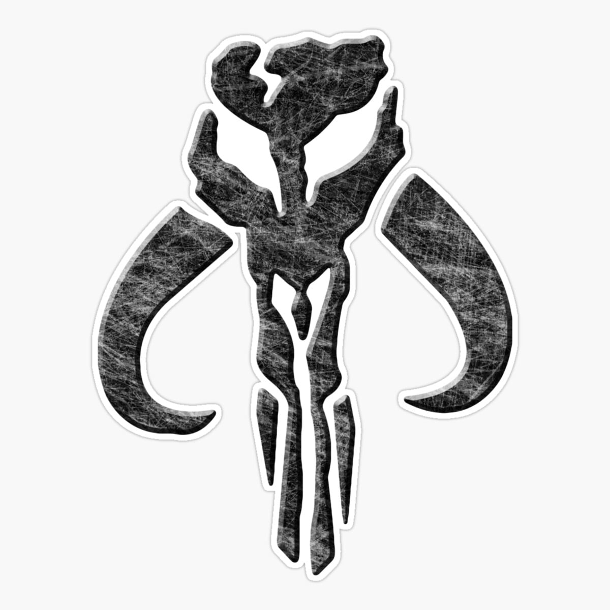 Maneki Bounty Hunter Skull Bevelled Emblem Er, Phone Decal Water Bottle ...