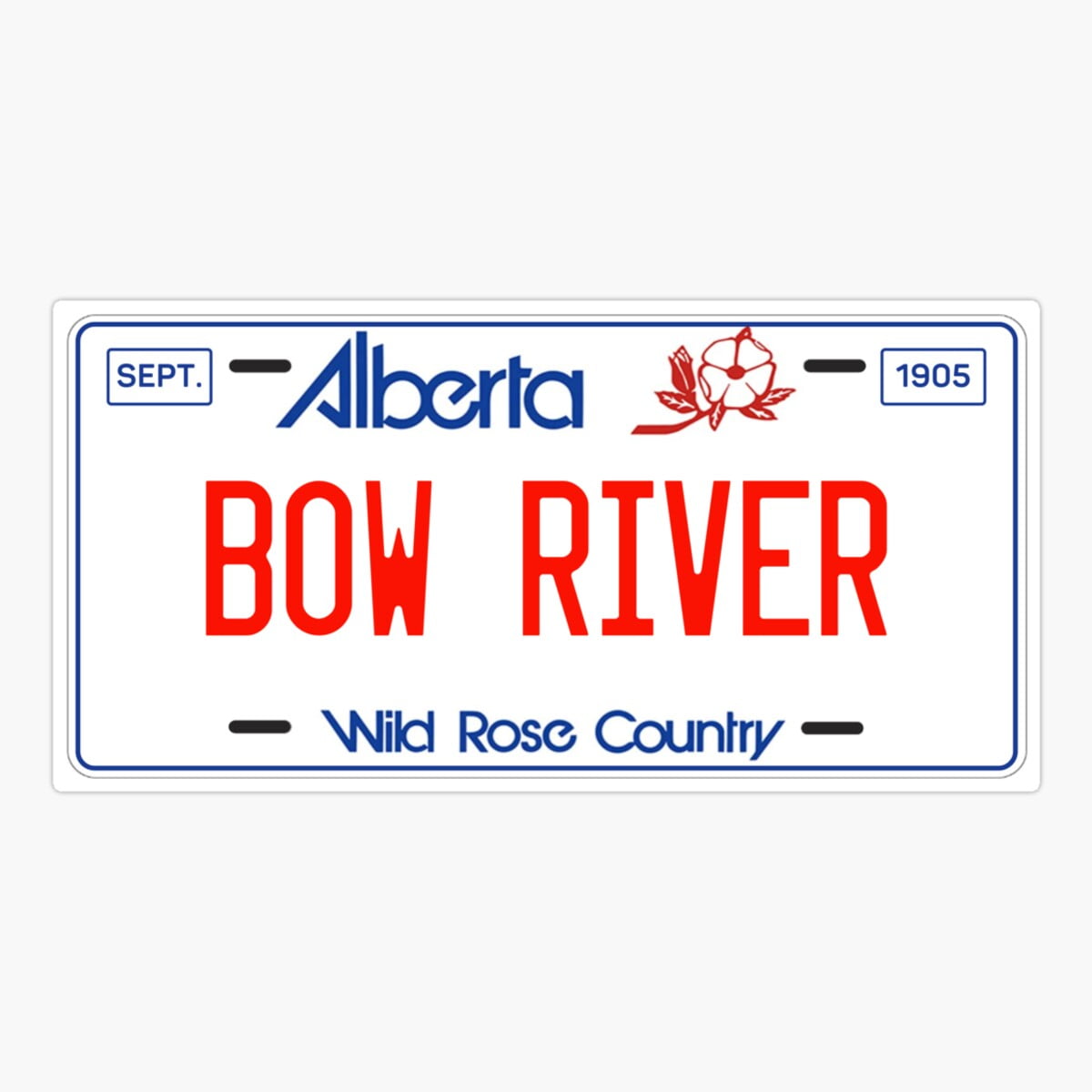 Maneki Bow River - Alberta License Plate Er, Phone Decal Water Bottle ...