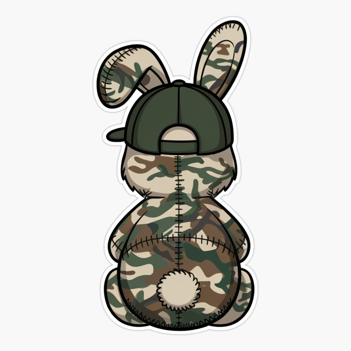 Maneki Boy Bunny Rabbit Camo Camoulage Hat Ball Cap Happy Easter Er ...