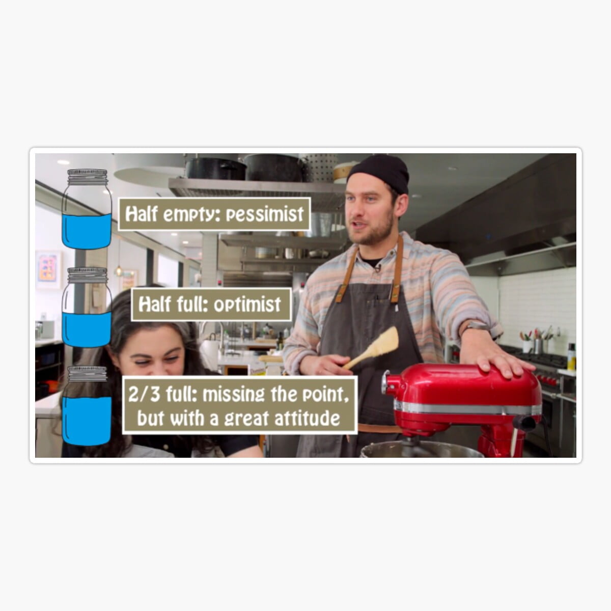 Maneki Brad Leone Claire Saitz Bon Appetit Test Kitchen Sticker, Phone ...