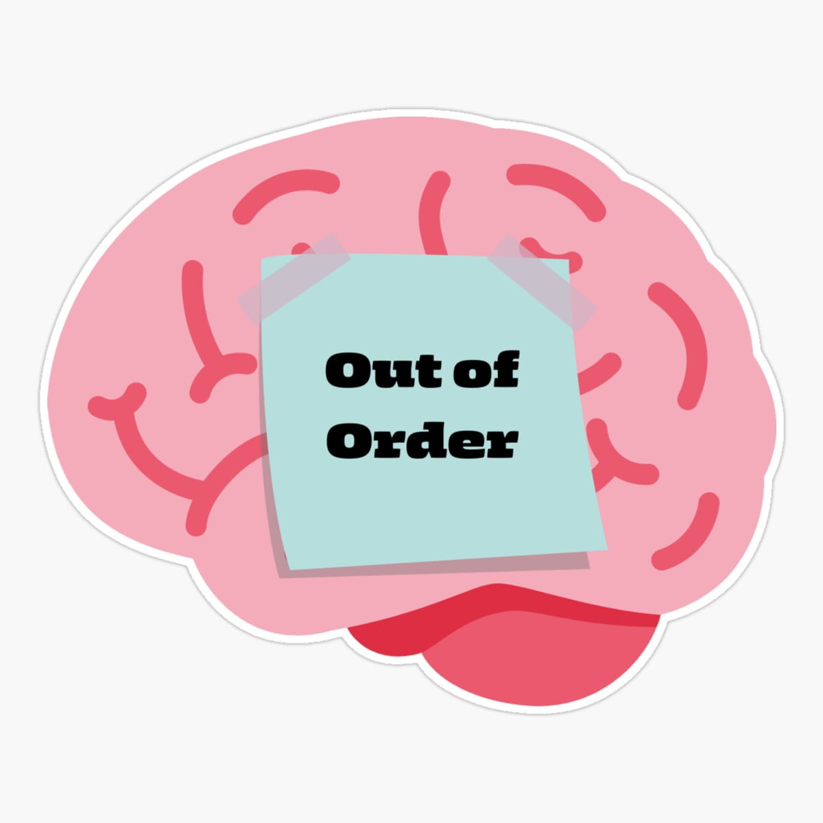 Maneki Brain Out Of Order Er, Phone Decal Water Bottle Stickers Car ...