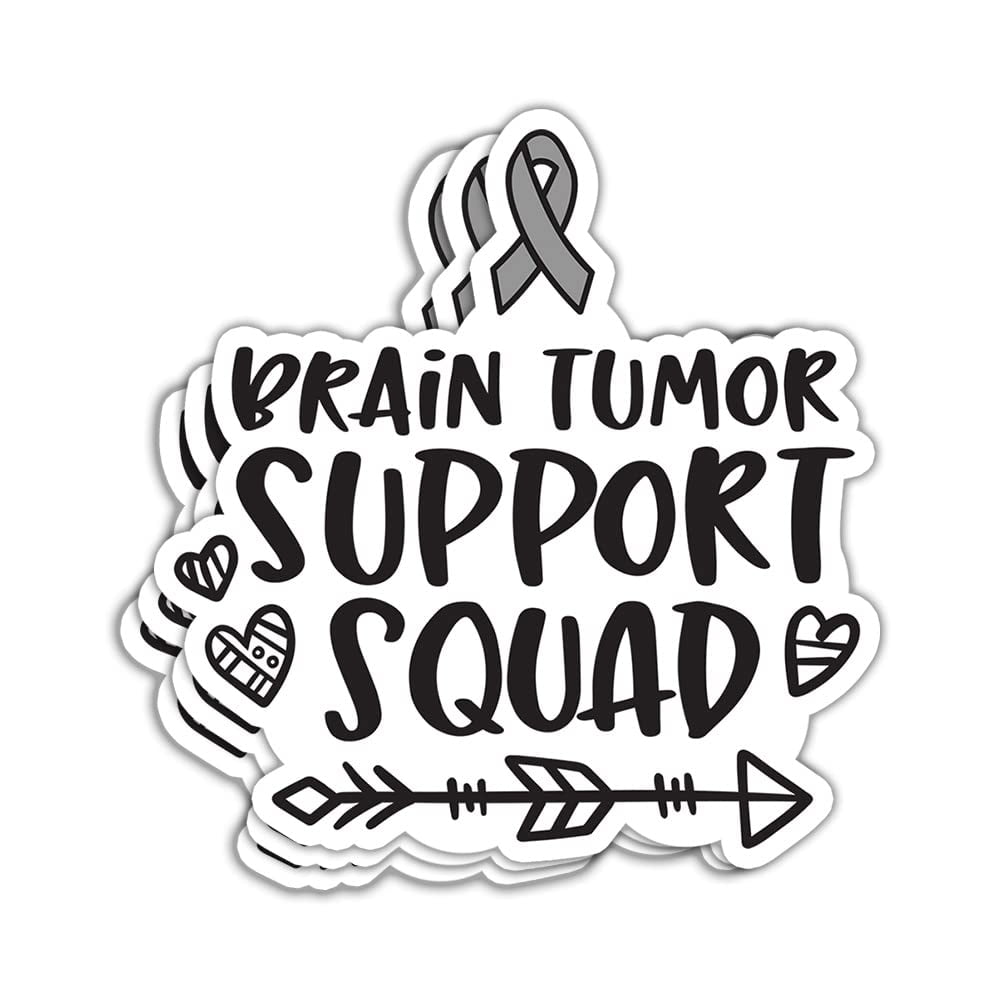 Maneki Brain Tumor Support Squad Brain Tumor Awareness Sticker Brain ...
