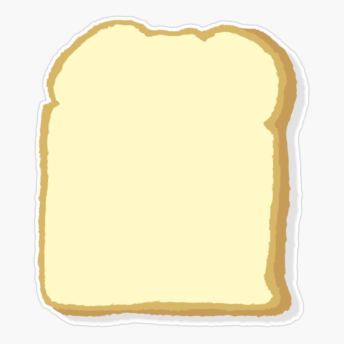 Maneki Bread Slice Pattern - White Sticker, Phone Decal Water Bottle ...