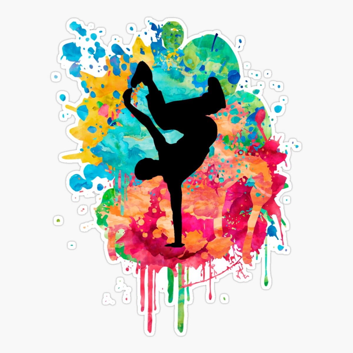 Maneki Breakdance Bboy Bgirl Hiphop Er, Phone Decal Water Bottle ...