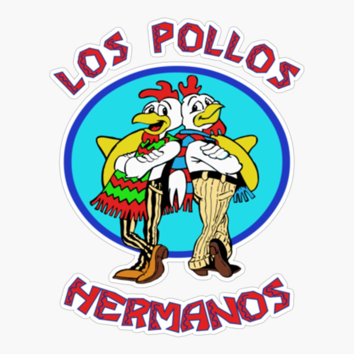Maneki Breaking Bad Los Pollos Hermanos Back To Back Portrait Logo ...