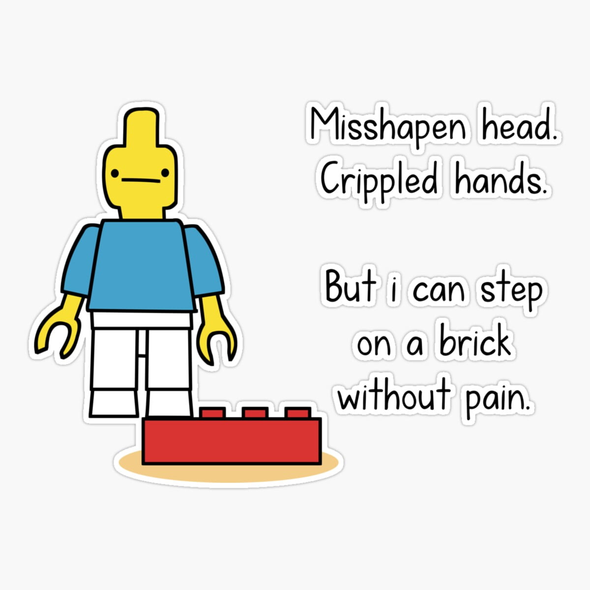 Maneki Bricked Disability Er, Phone Decal Water Bottle Stickers Car Decals, Funny Birthday Gift ...