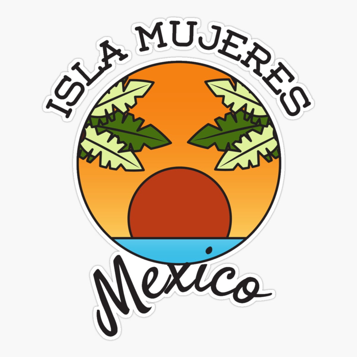 Maneki Bright Isla Mujeres Mexico - Black Text - Vacation / Resort ...