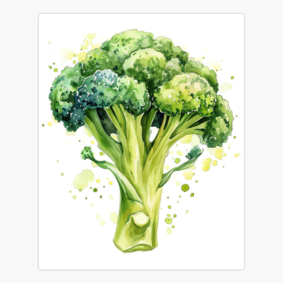 Maneki Broccoli - Ruits And Vegetables Kitchen Poster - Kitchen Art ...