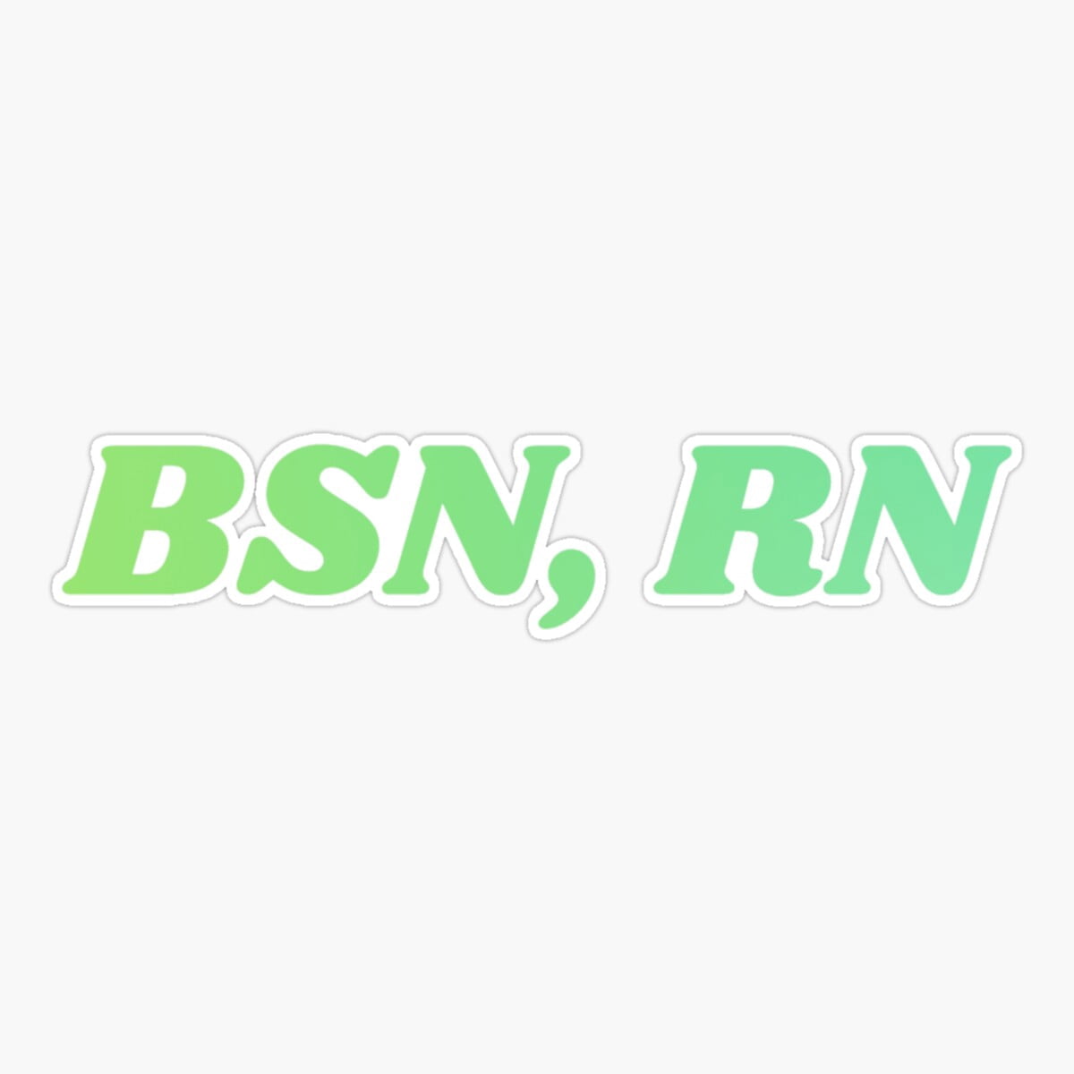 Maneki Bsn, Rn- Green Gradient Er, Phone Decal Water Bottle Stickers ...