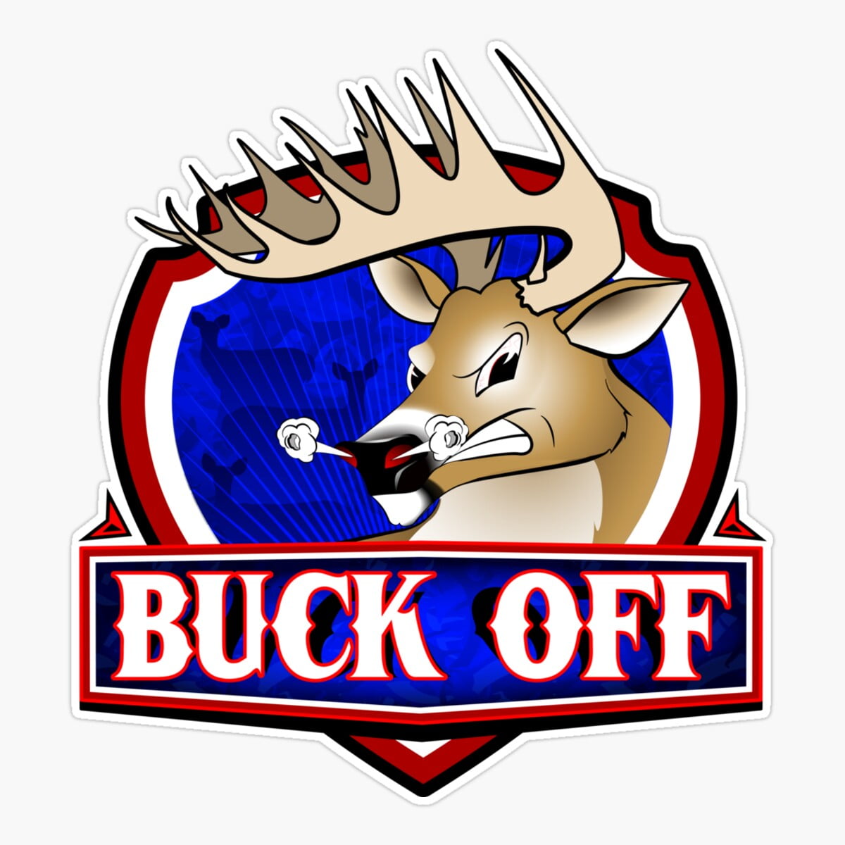 Maneki Buck O Whitetail Buck And Doe Er, Phone Decal Water Bottle ...