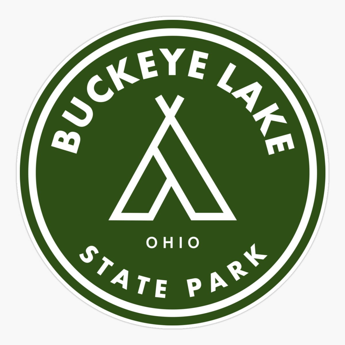 Maneki Buckeye Lake State Park Ohio Tent Er, Phone Decal Water Bottle ...
