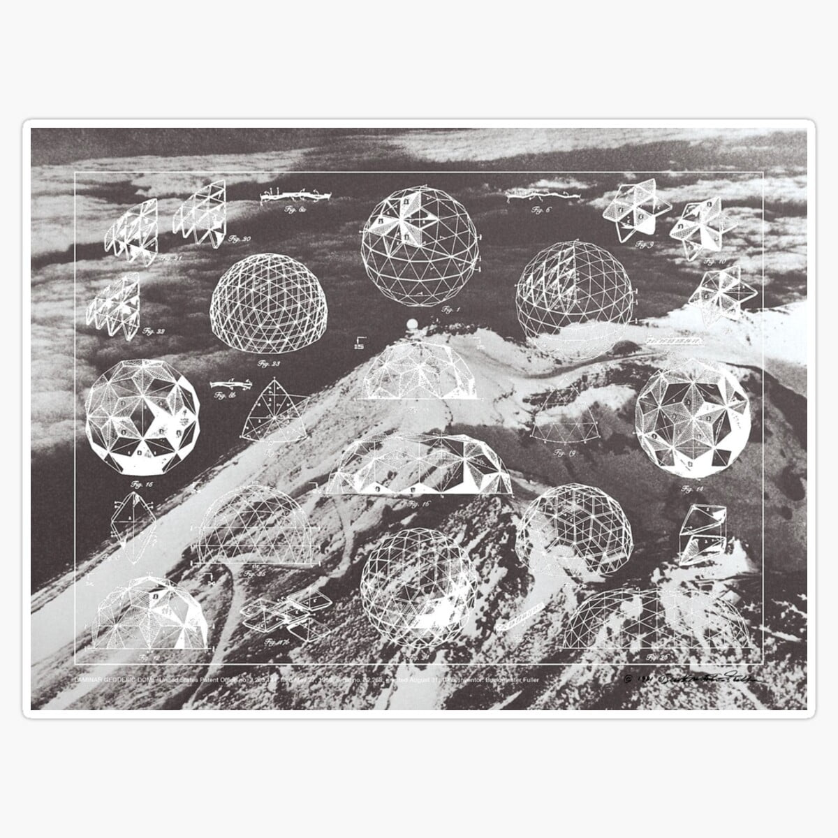 Maneki Buckminster Fuller'S Geodesic Dome Er, Phone Decal Water Bottle ...