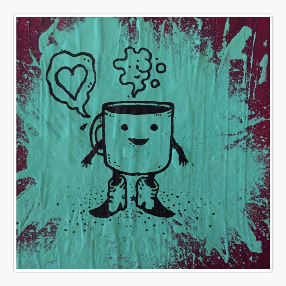 Maneki Bucky Breakfast Sticker, Phone Decal Water Bottle Stickers Car ...