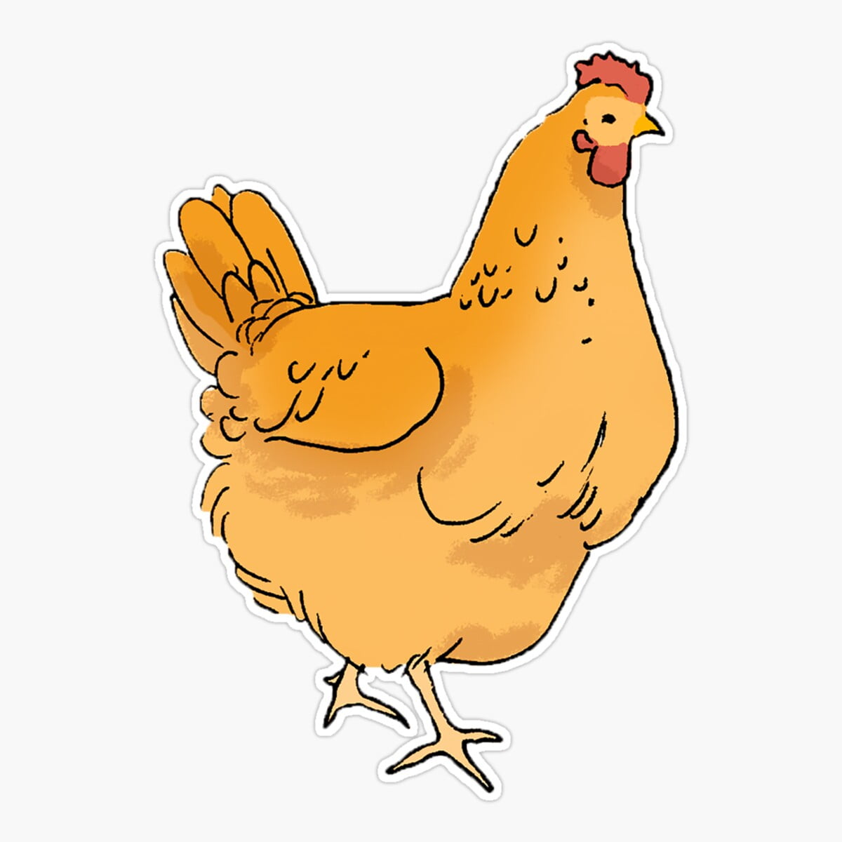 Maneki Buff Orpington Chicken, Version 2 Er, Phone Decal Water Bottle ...