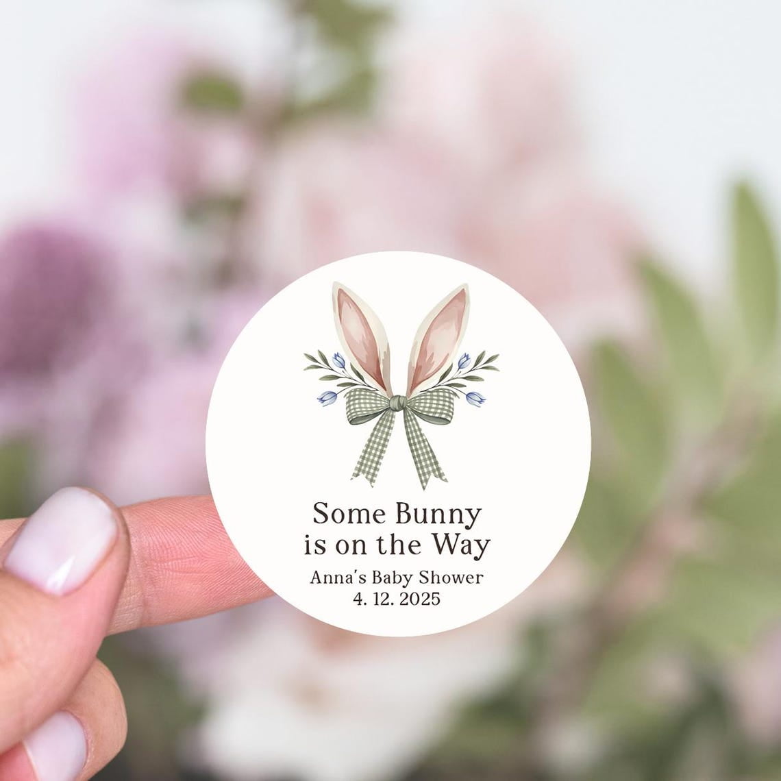 Maneki Bunny Baby Shower Favors Ers, Some Bunny Is On The Way, Easter ...