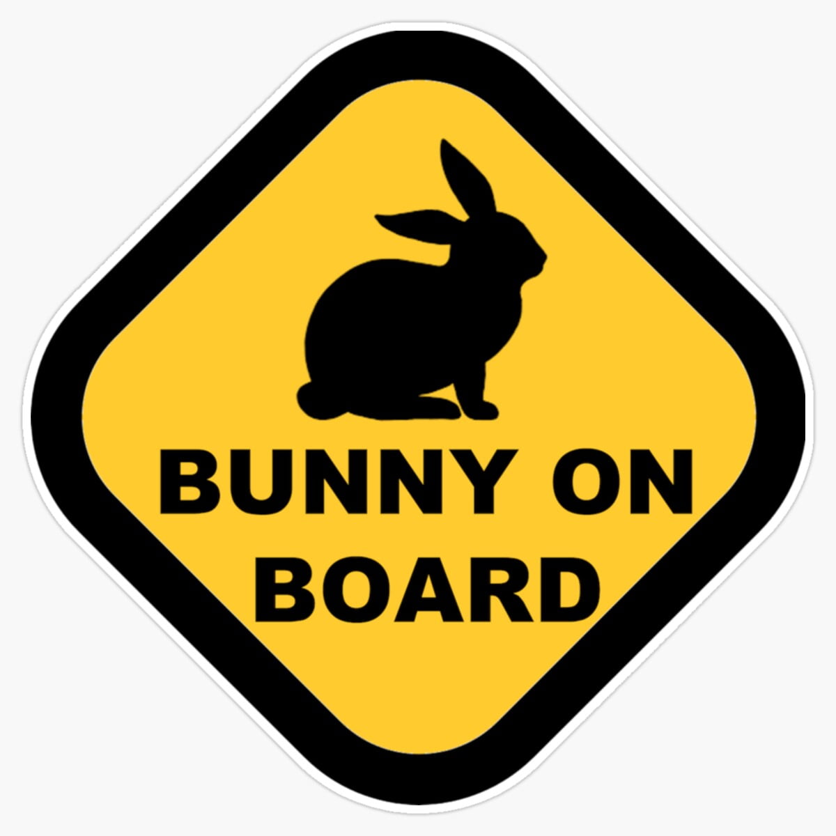 Maneki Bunny On Board Bumper Er (Yellow) Er, Phone Decal Water Bottle ...