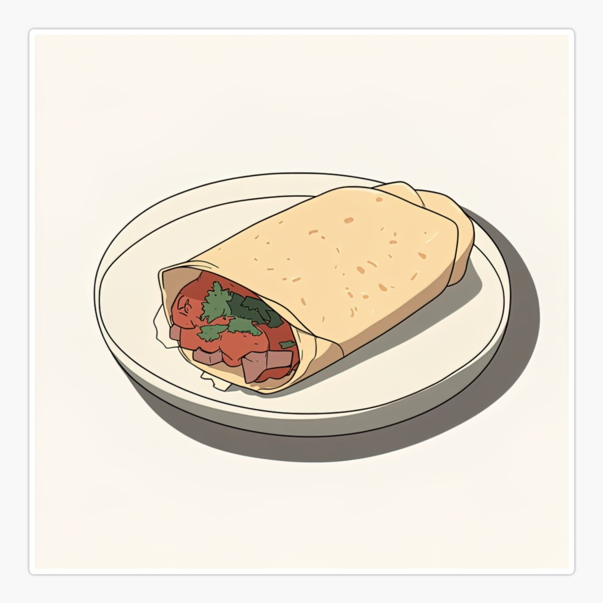 Maneki Burrito | Anime Style Sticker, Phone Decal Water Bottle Stickers ...