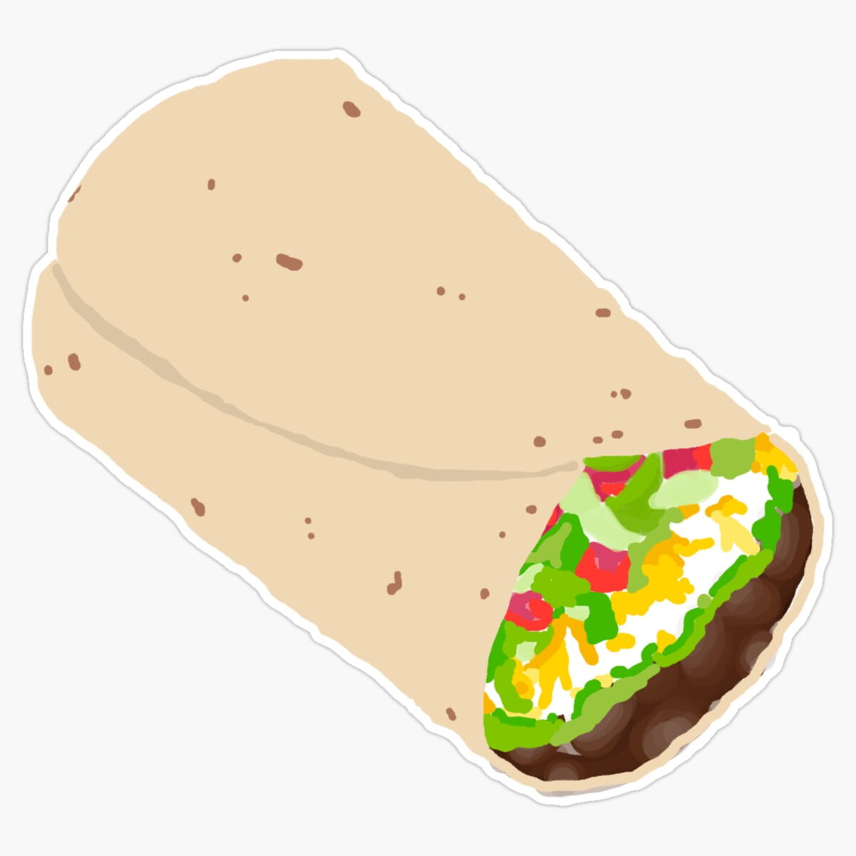 Maneki Burrito Er, Phone Decal Water Bottle Stickers Car Decals, Funny ...