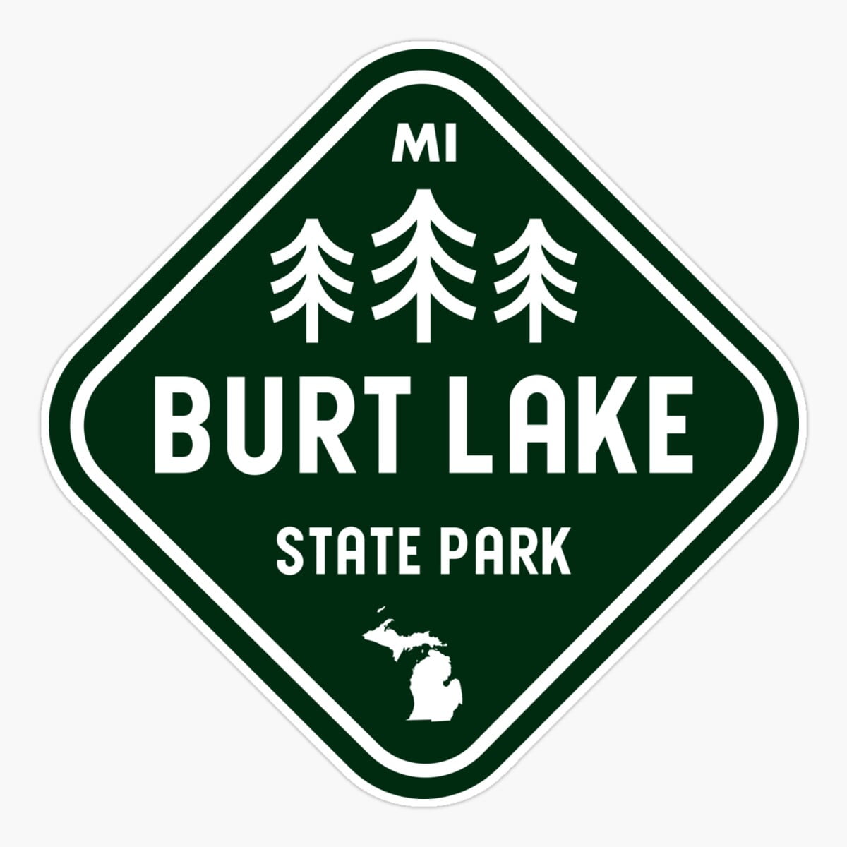 Maneki Burt Lake State Park Michigan Rhombus Er, Phone Decal Water ...