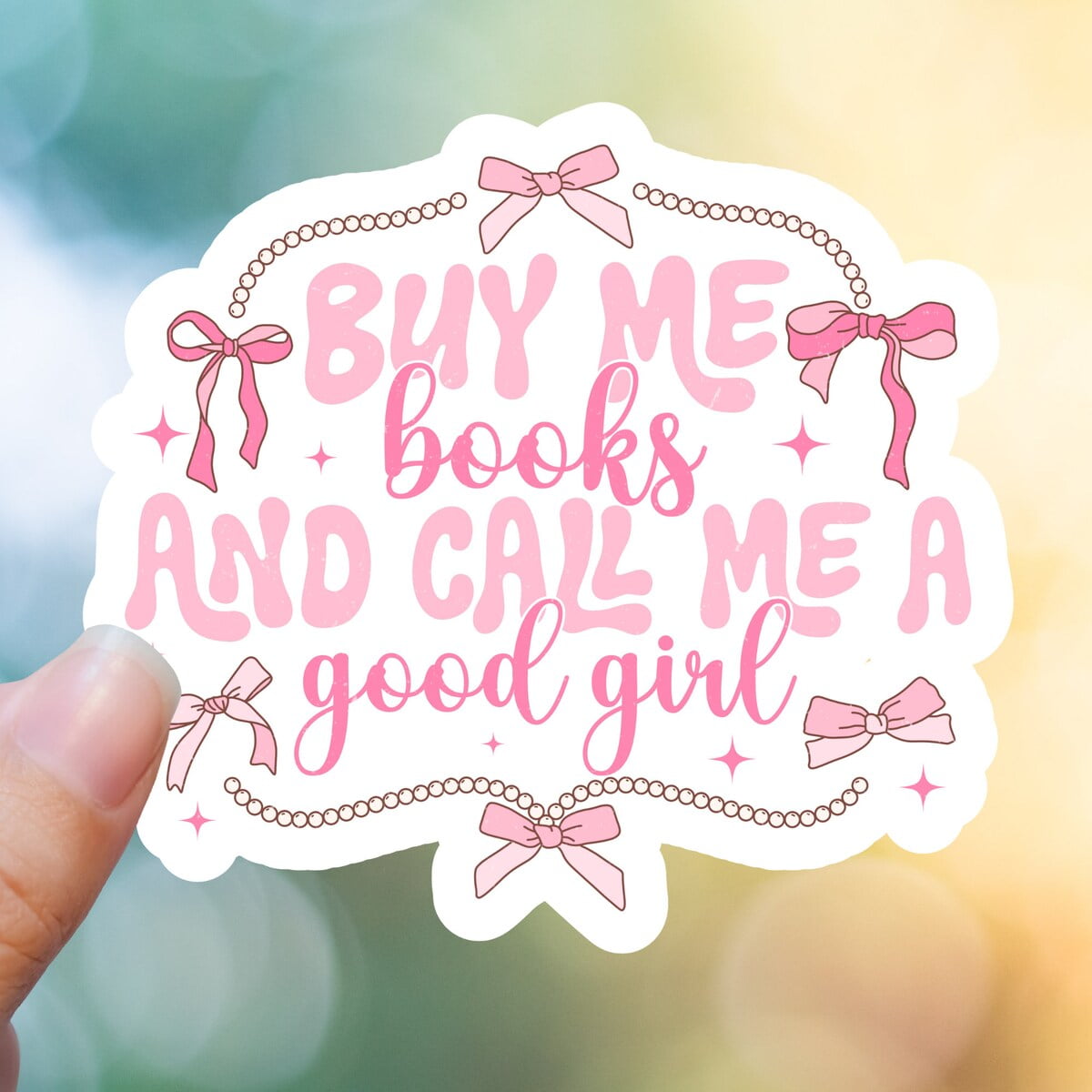 Maneki Buy Me Books & Call Me A Good Girl Bookish Kindle Sticker, Gift ...