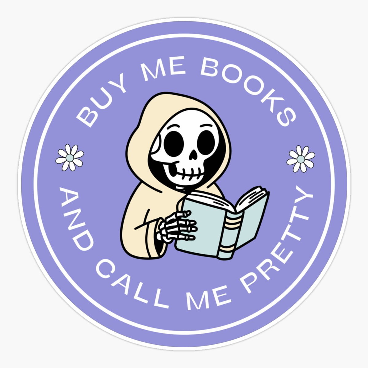 Maneki Buy Me Books And Call Me Pretty - Skeleton Reading- Unny Book ...