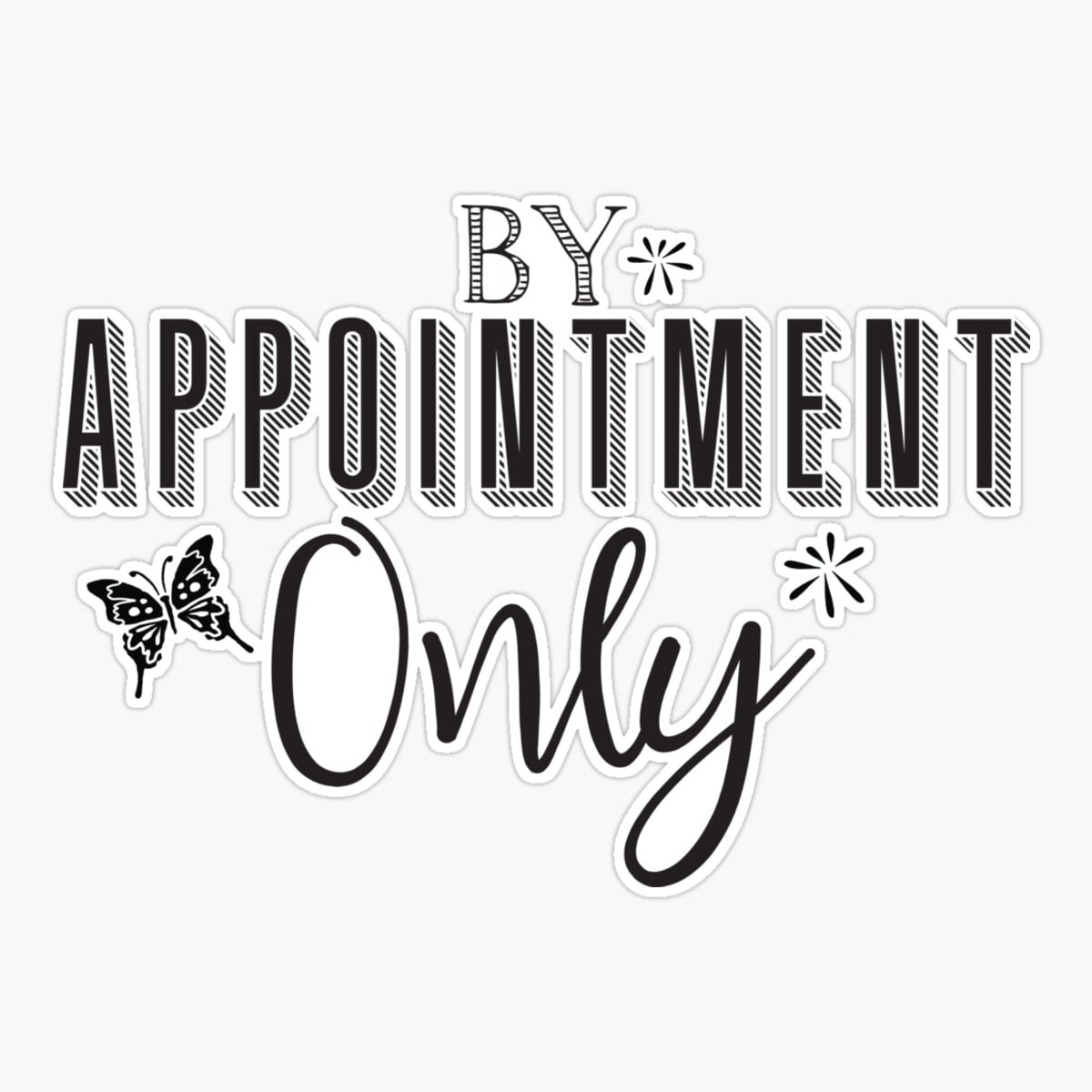 Maneki By Appointment Only Er, Phone Decal Water Bottle Stickers Car ...