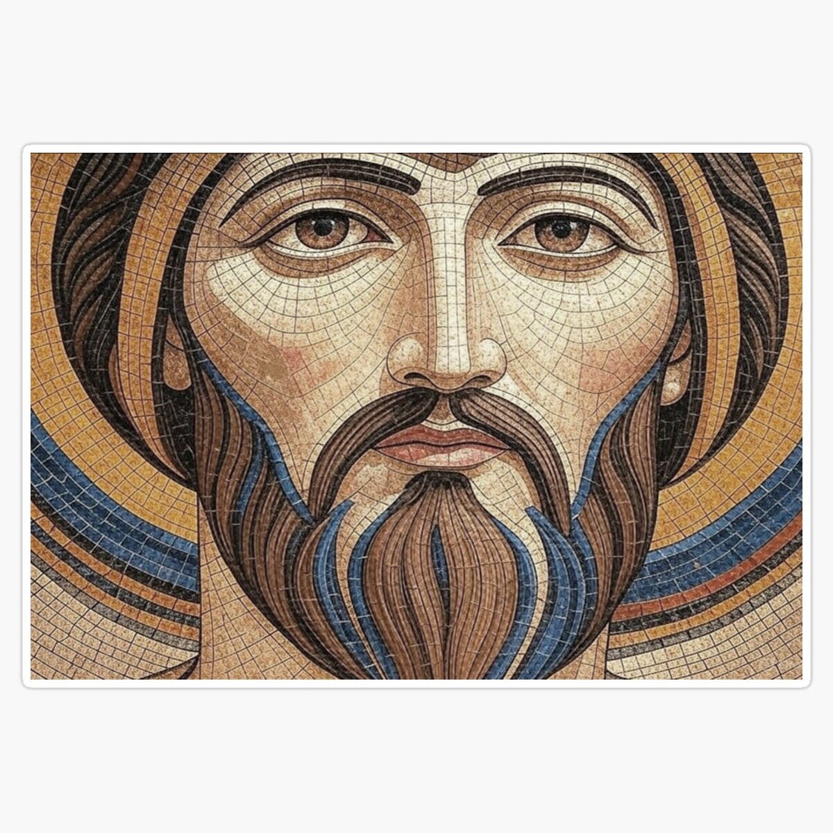 Maneki Byzantine Christ Mosaic With Gold Halo From Hagia Sophia Er ...