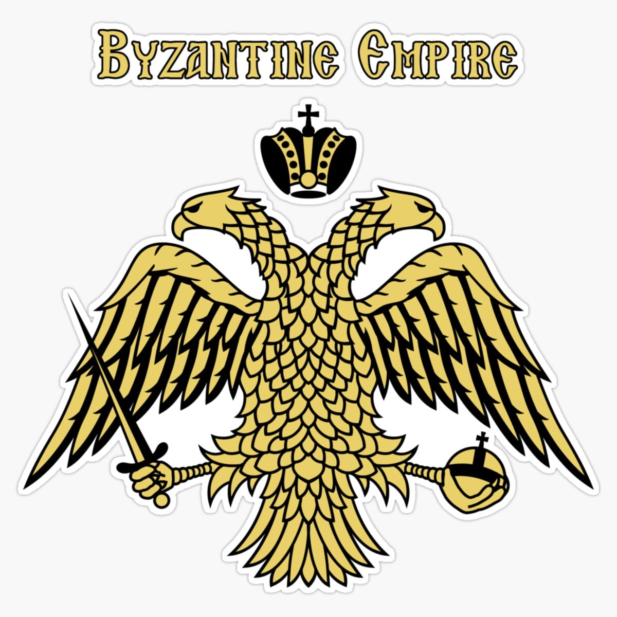 Maneki Byzantine Empire Double Headed Eagle Constantinople Side Print ...