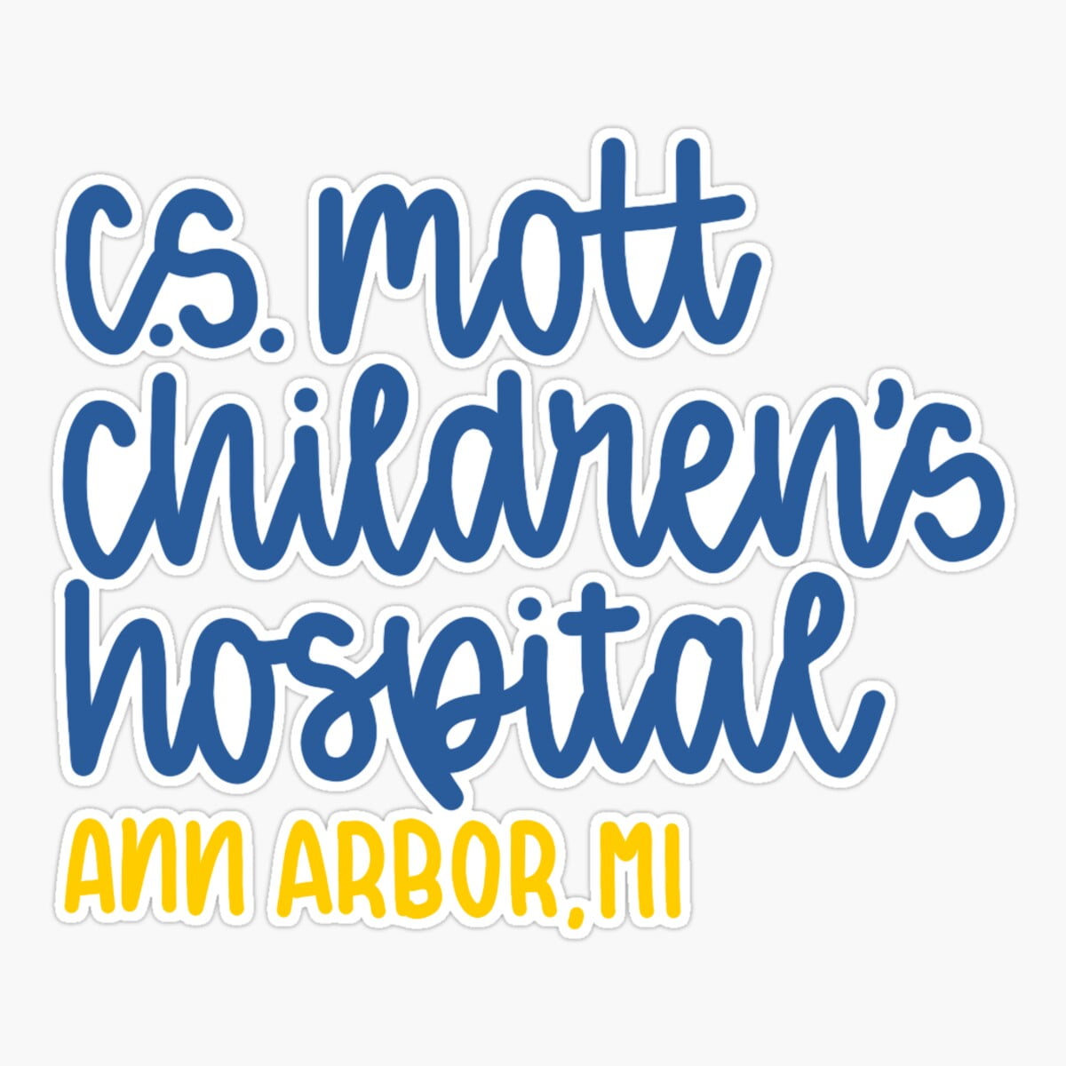 Maneki C.S. Mott Children'S Hospital Er, Phone Decal Water Bottle ...