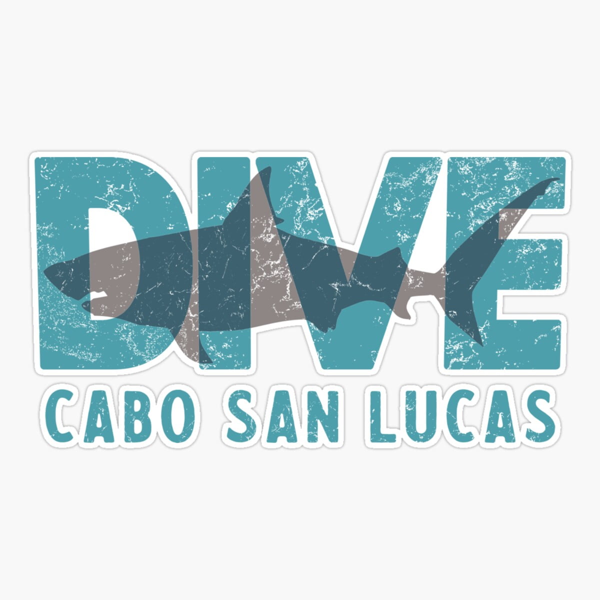 Maneki Cabo San Lucas Diving Mexico Shark Dive Sticker, Phone Decal ...