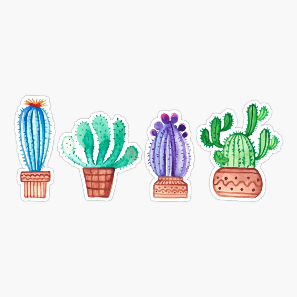 Maneki Cacti Sticker, Phone Decal Water Bottle Stickers Car Decals ...