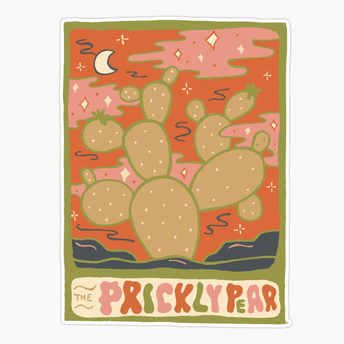 Maneki Cactus Tarot Cards- Prickly Pear Er, Phone Decal Water Bottle ...