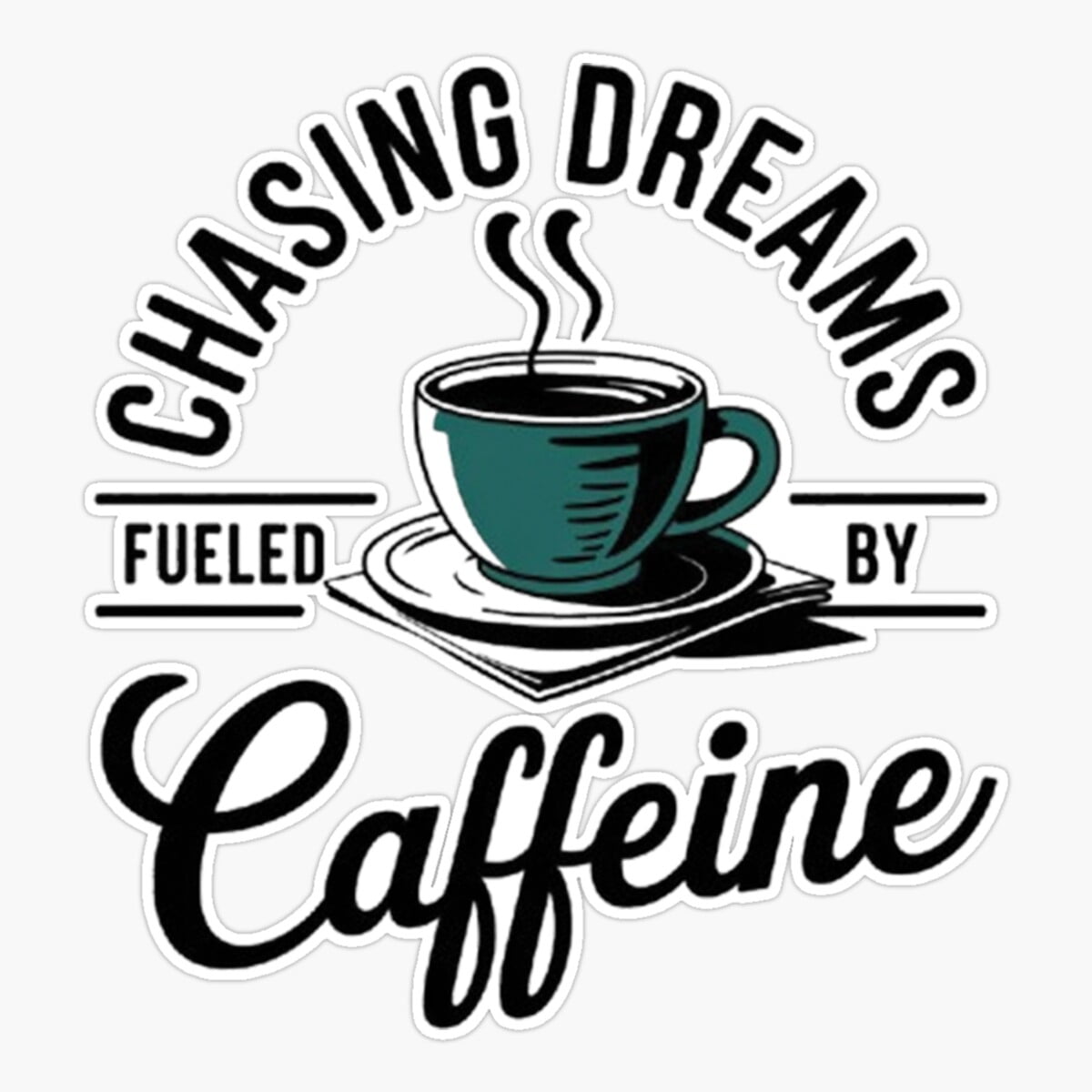 Maneki Caffeine Addict T-Shirt For Coffee And Tea Lovers Er, Phone ...