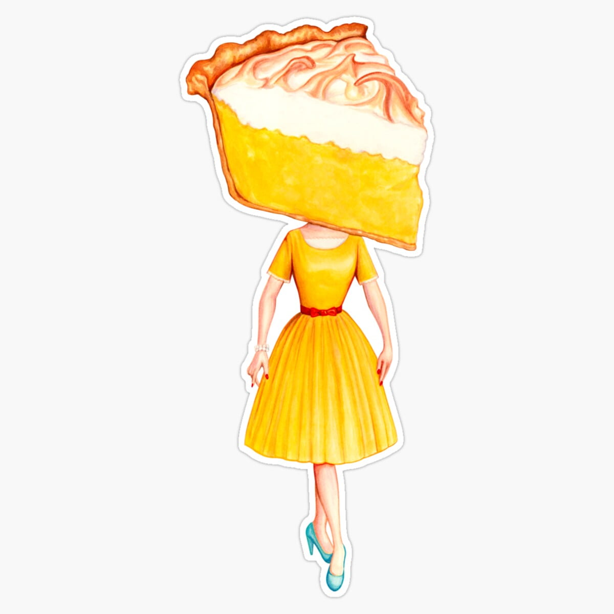 Maneki Cake Head Pin-Up: Lemon Meringue Er, Phone Decal Water Bottle ...