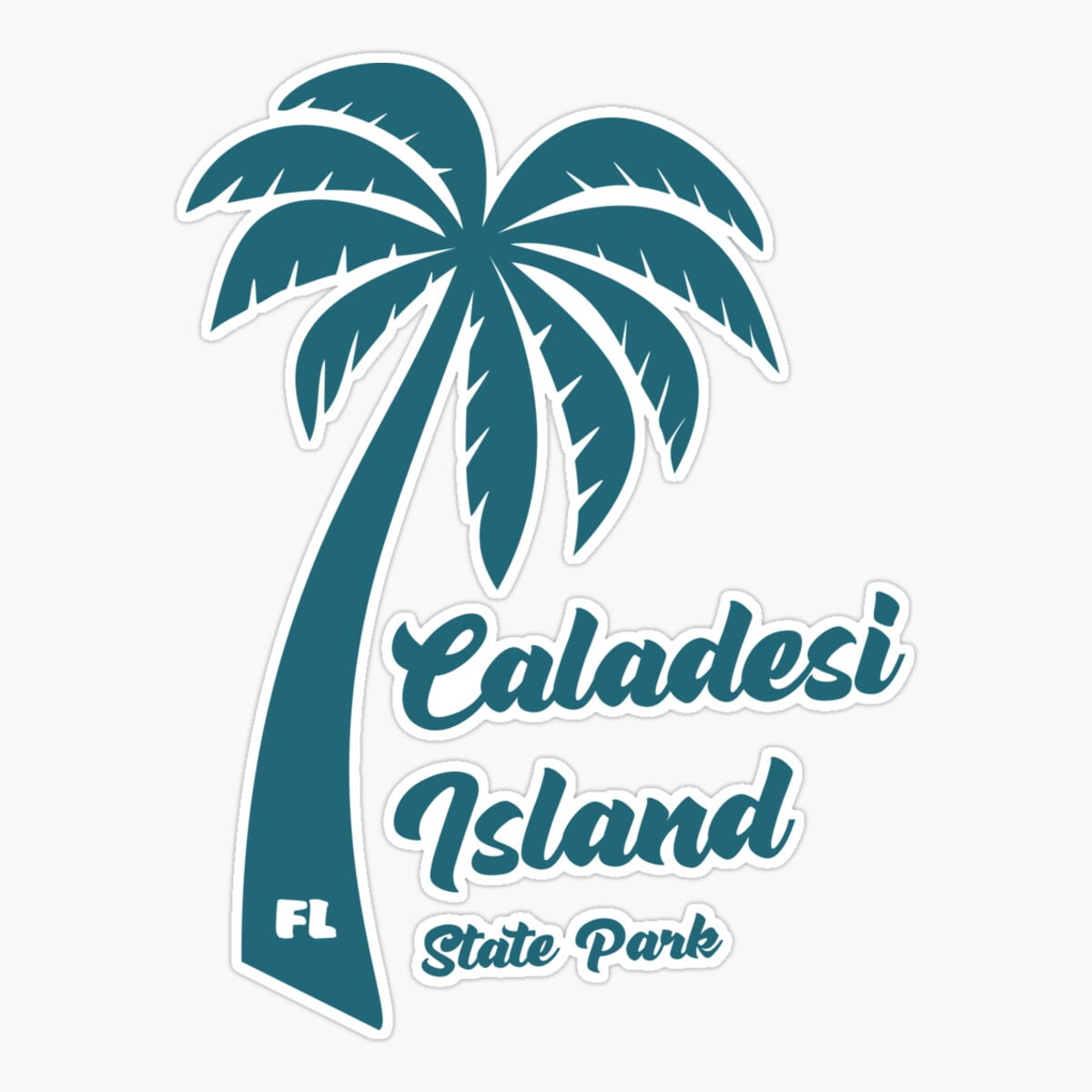 Maneki Caladesi Island State Park L Palm Tree Sticker, Phone Decal ...