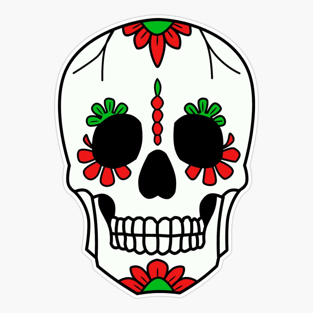 Maneki Calavera Mexicana / Skull Catrina Sticker, Phone Decal Water ...