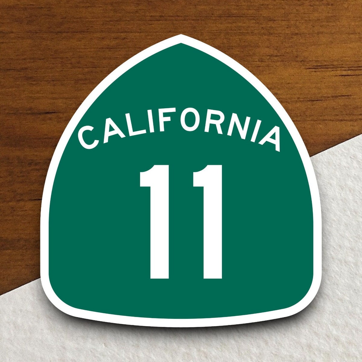 Maneki California State Route 11 Road Sign Sticker, Road Trip Sticker ...