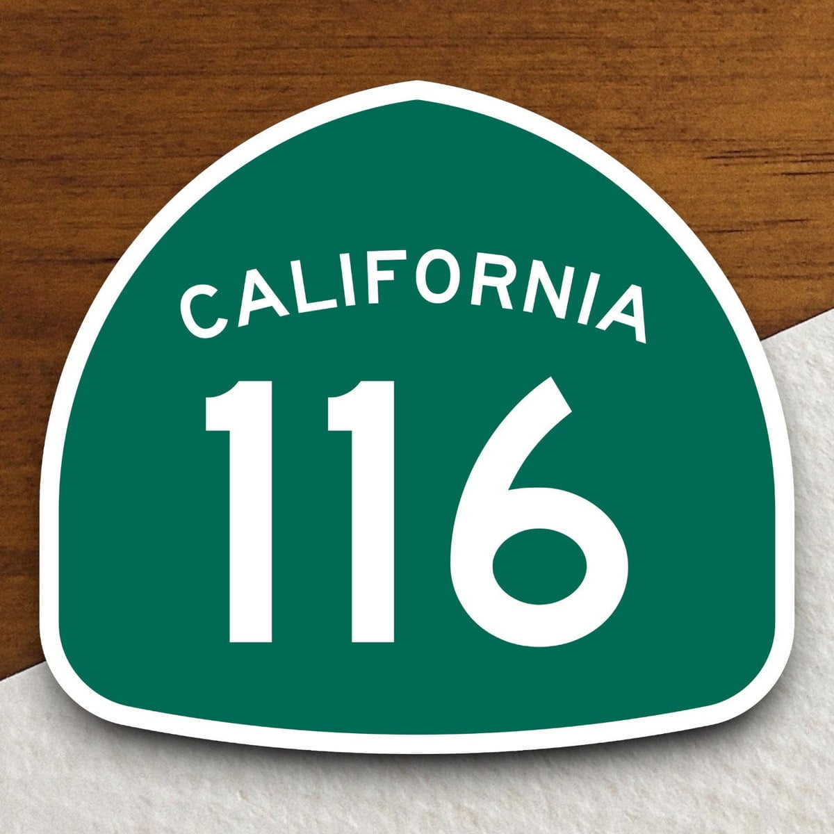 Maneki California State Route 116 Road Sign Sticker, Road Trip Sticker ...