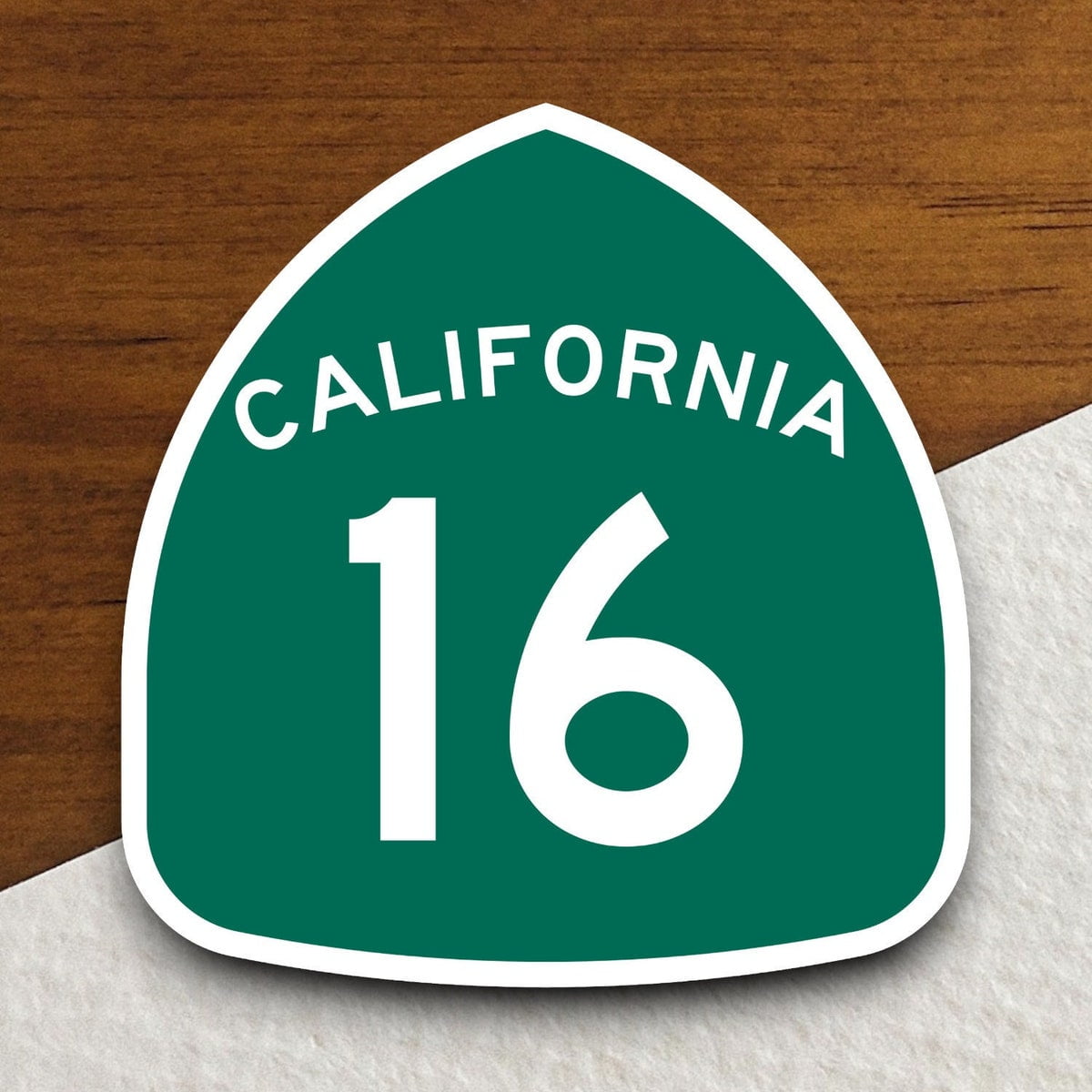 Maneki California State Route 16 Road Sign Sticker, Road Trip Sticker, Highway Sign, Room Decor ...