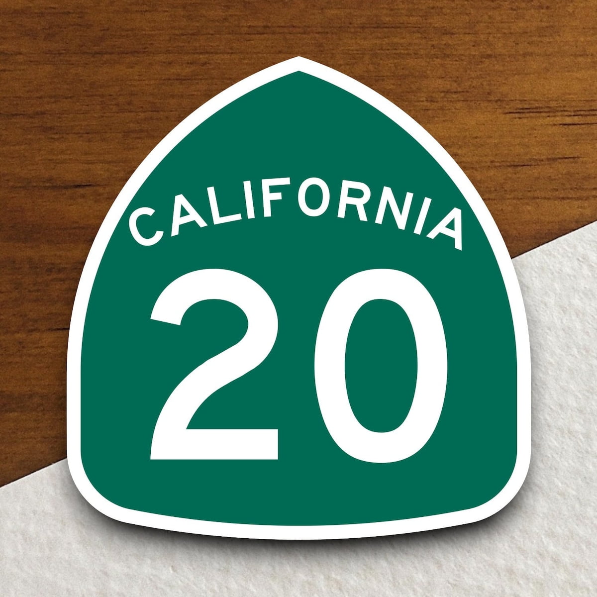 Maneki California State Route 20 Road Sign Sticker, Road Trip Sticker ...