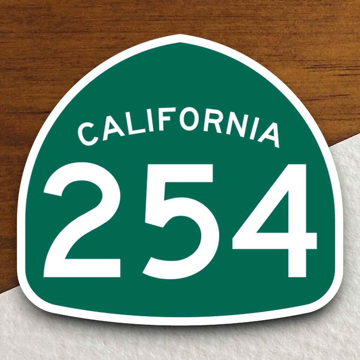 Maneki California State Route 254 Road Sign Sticker, Road Trip Sticker ...