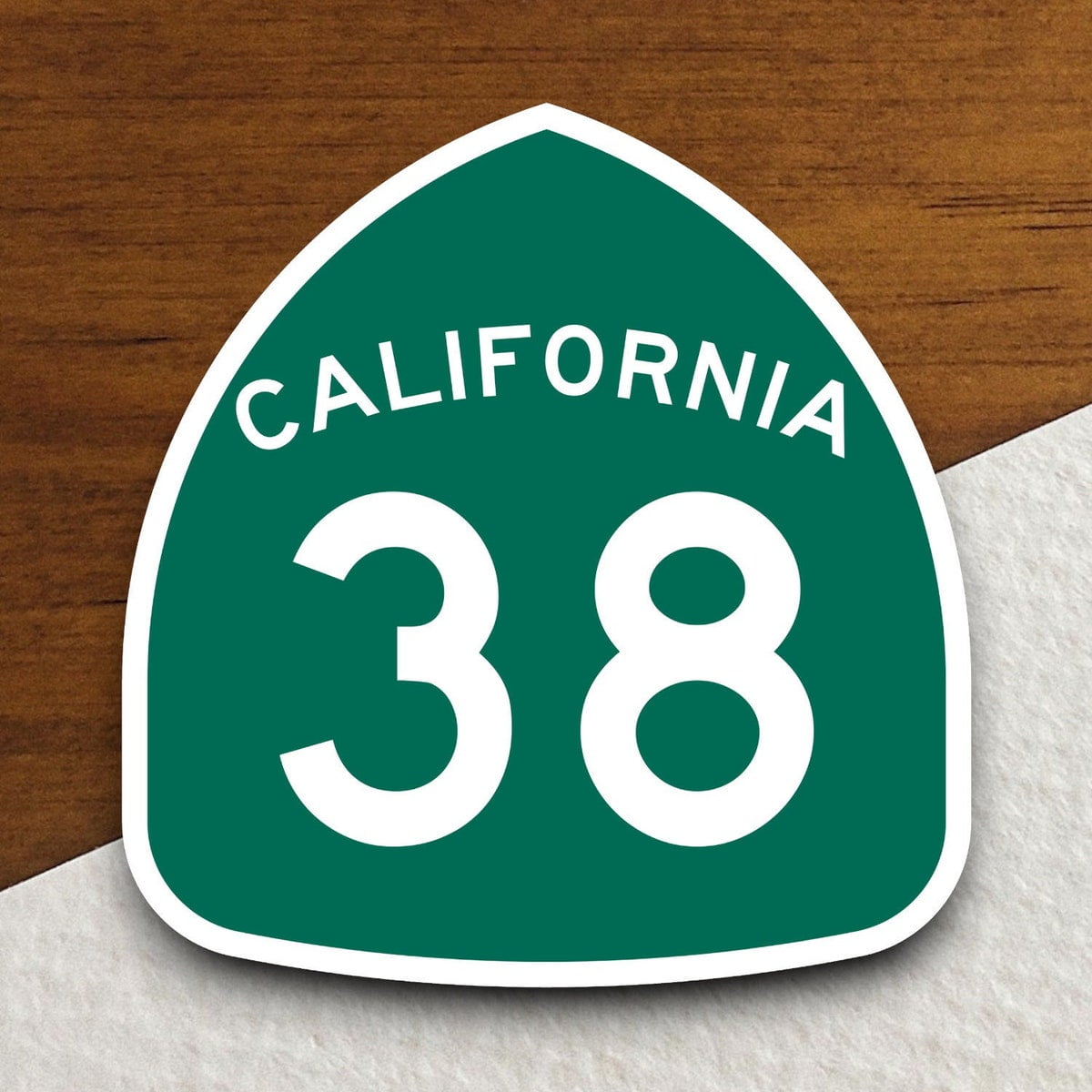 Maneki California State Route 38 Road Sign Sticker, Road Trip Sticker ...