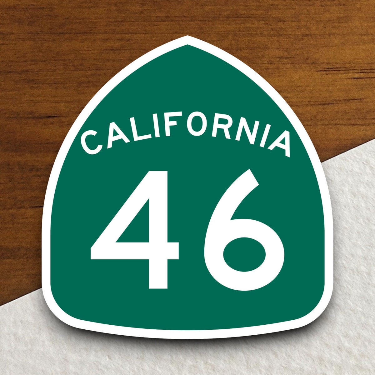 Maneki California State Route 46 Road Sign Sticker, Road Trip Sticker ...