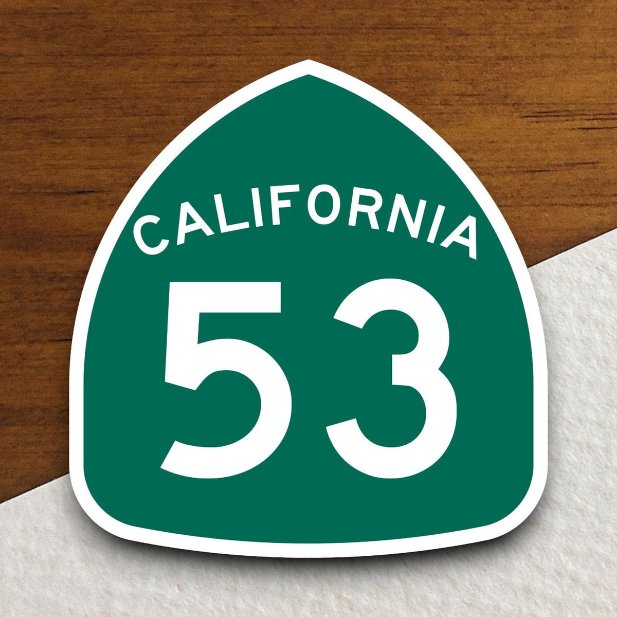 Maneki California State Route 53 Road Sign Sticker, Road Trip Sticker ...