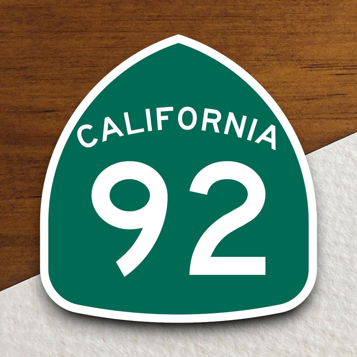 Maneki California State Route 92 Road Sign Sticker, Road Trip Sticker ...