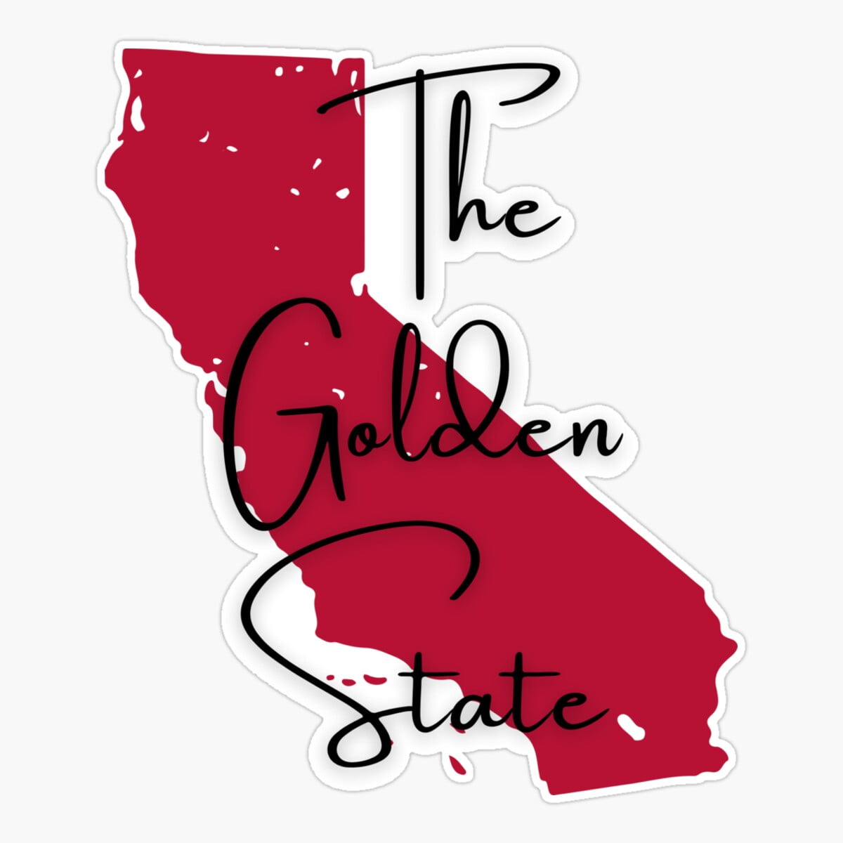 Maneki Caliornia | The Golden State | State Nicknames Series Sticker ...