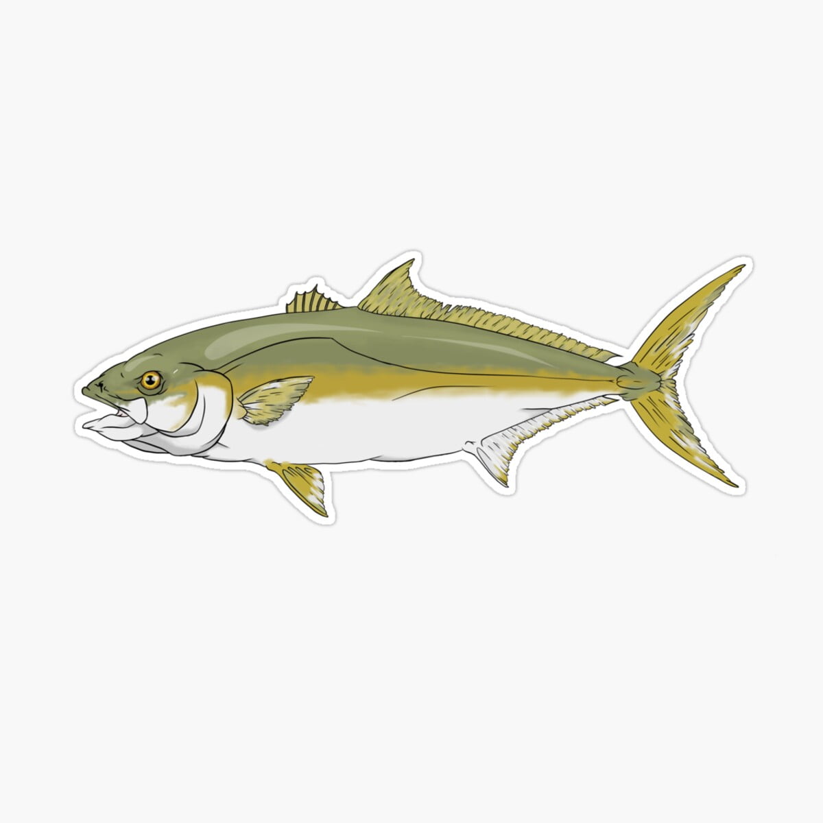 Maneki Caliornia Yellowtail Er, Phone Decal Water Bottle Stickers Car ...