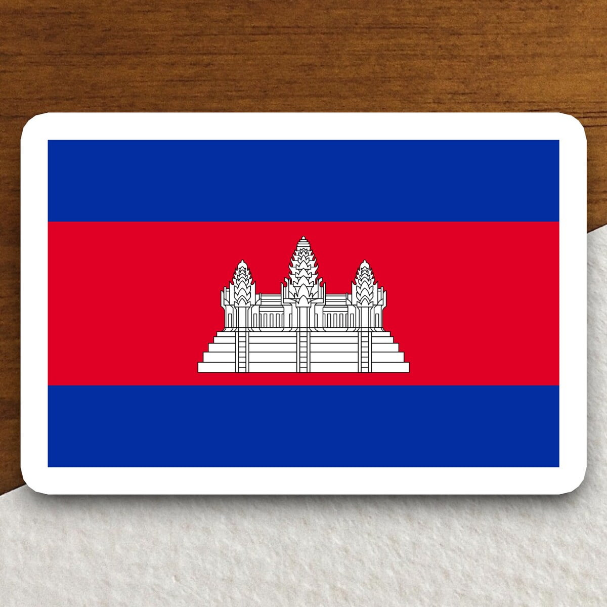 Maneki Cambodia Country Flag Sticker, International Country Sticker ...