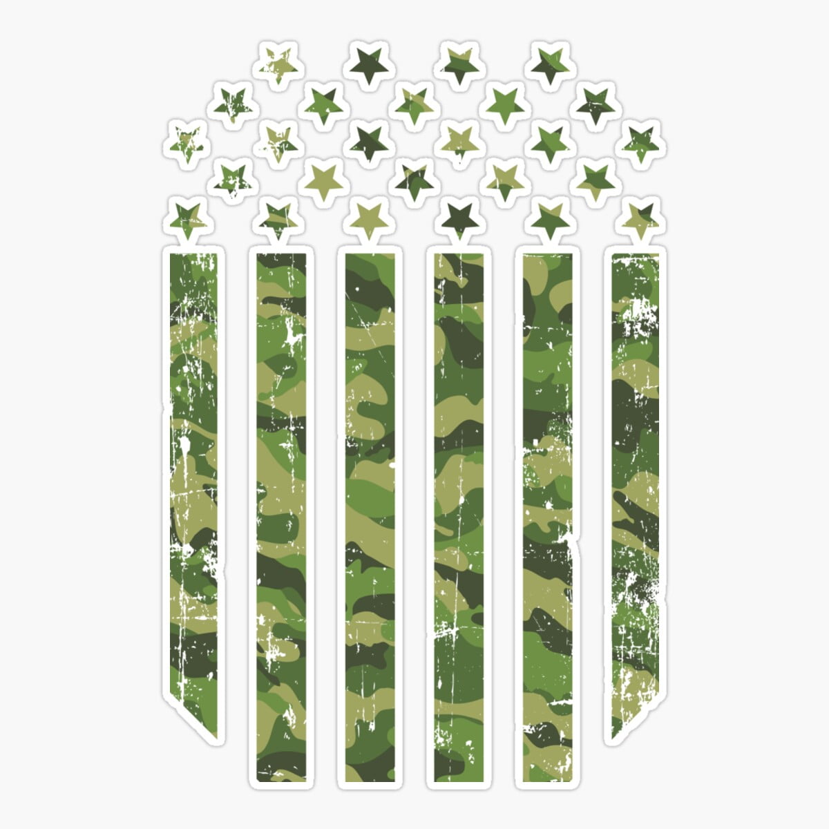 Maneki Camouflage Us Army Flag Style Er, Phone Decal Water Bottle ...